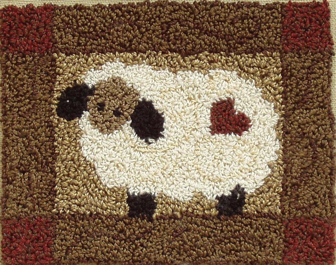 Sheep Punch Needle Kit by Rachel's of Greenfield | Punch Needle ...