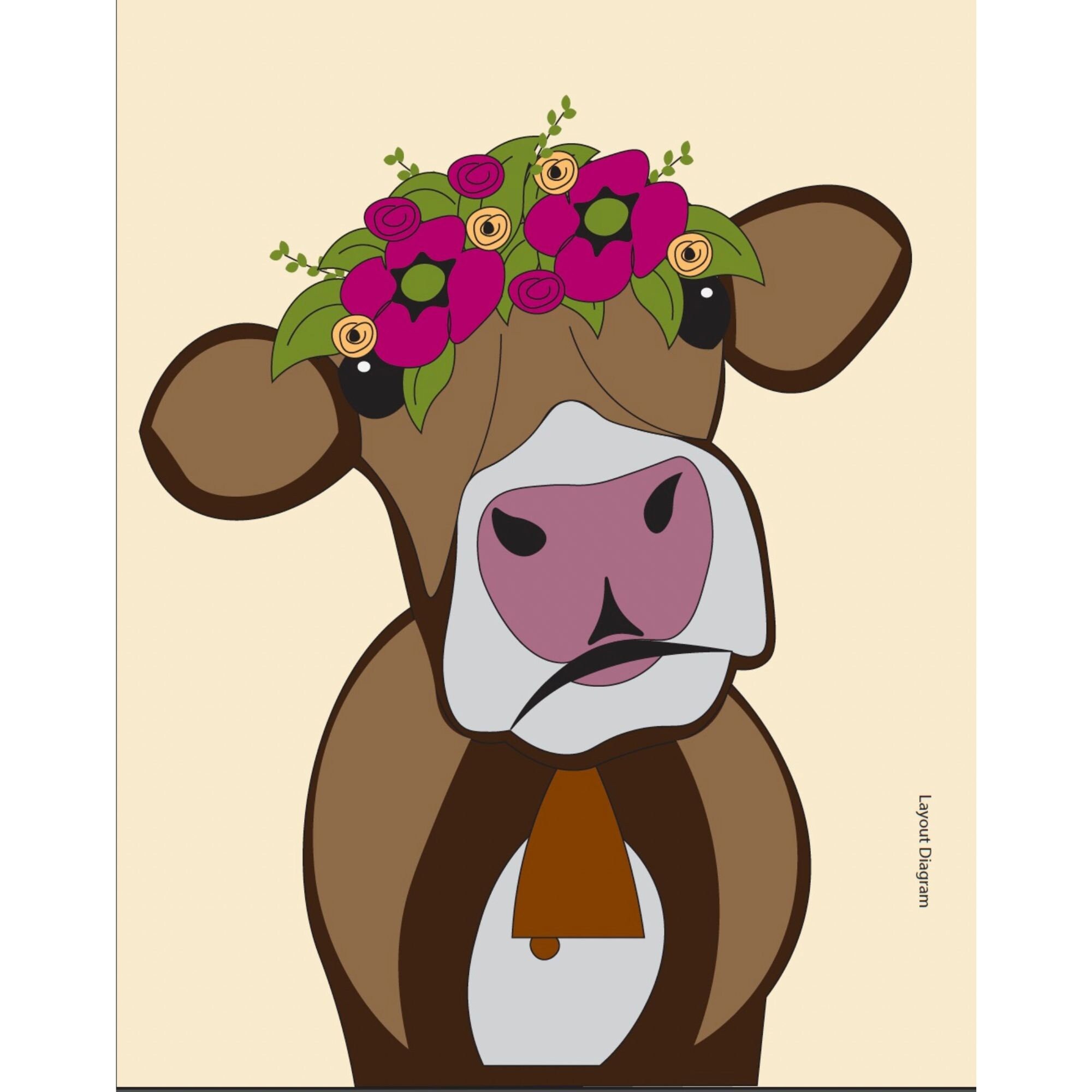 Brown Cow Wall Hanging Quilt Kit by Rachels of Greenfield DIY Wall ...
