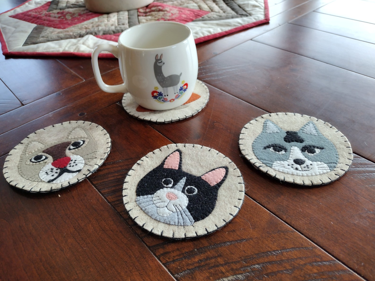 Coasters Kit | Craft Kit for Adults | DIY Cat Coasters Set of 4 ...