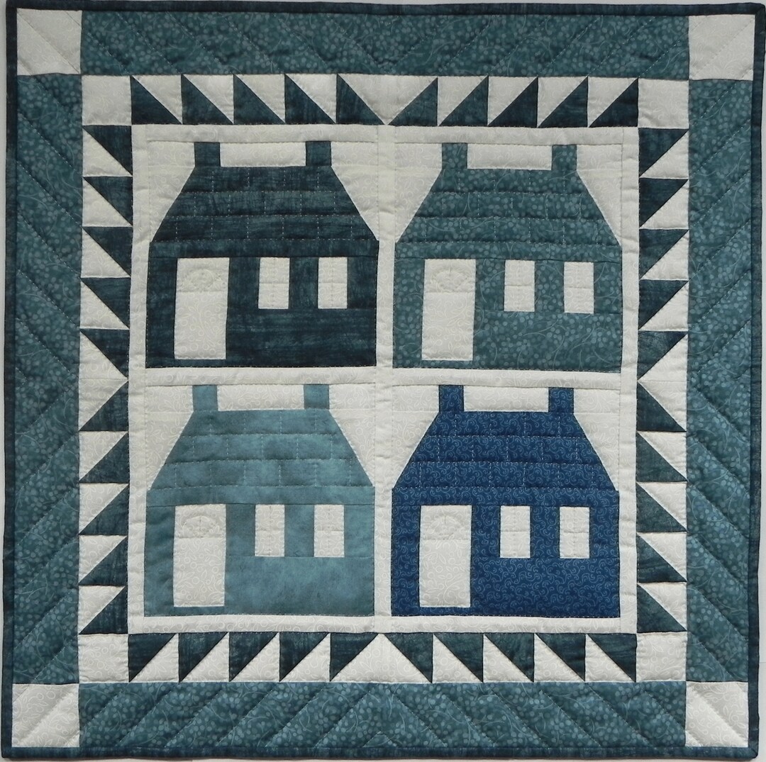 Houses Quilt Pattern by Rachel's of Greenfield | Wall Quilt Patterns ...