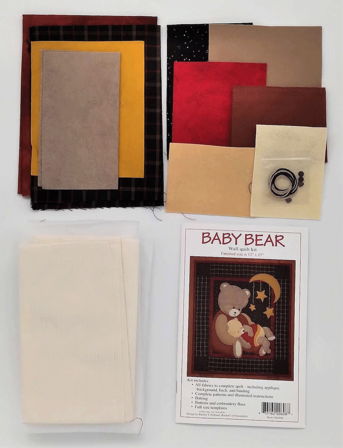 Baby Bear Quilt Kit by Rachel's of Greenfield | Wool Felt Wall Quilt ...