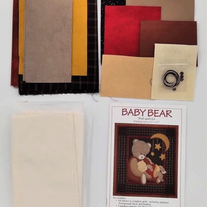Baby Bear Quilt Kit by Rachel's of Greenfield | Wool Felt Wall Quilt ...