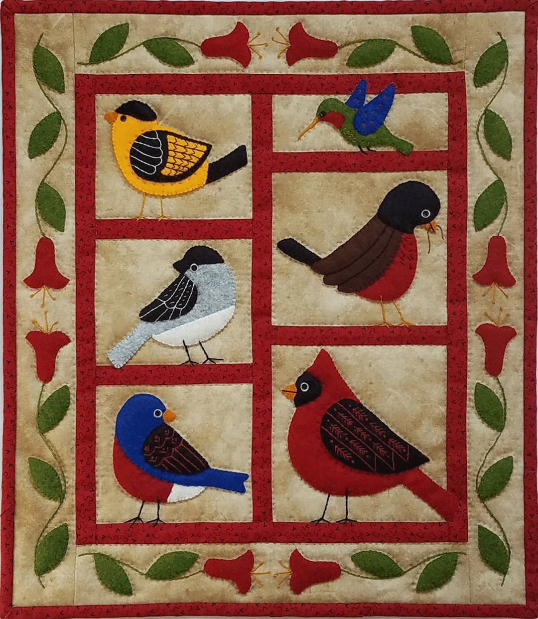 Backyard Birds Quilt Pattern by Rachel's of Greenfield | Bird Wall ...