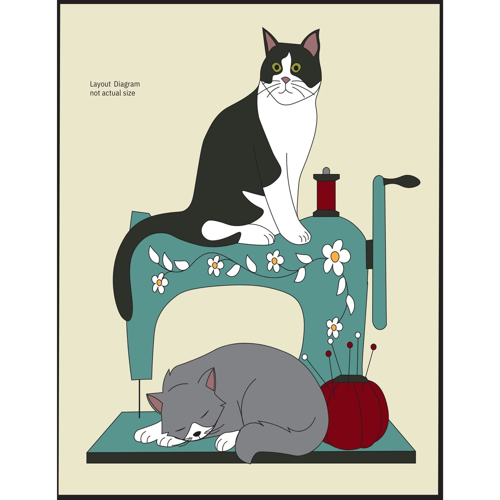 Cat Nap Kit | Cat Wall Quilt Kit | Wall Hanging Quilt Kits | Cat DIY ...