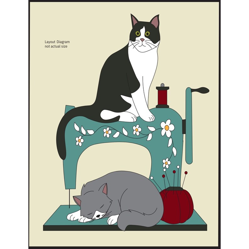 Cat Nap Kit | Cat Wall Quilt Kit | Wall Hanging Quilt Kits | Cat DIY ...