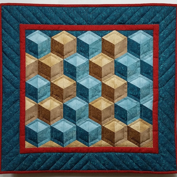 Tumbling Block Quilt - Etsy