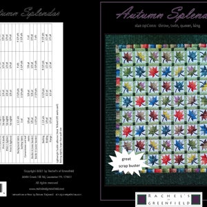 Autumn Quilt Pattern | Autumn Splendor Quilt Pattern | Fall-themed ...
