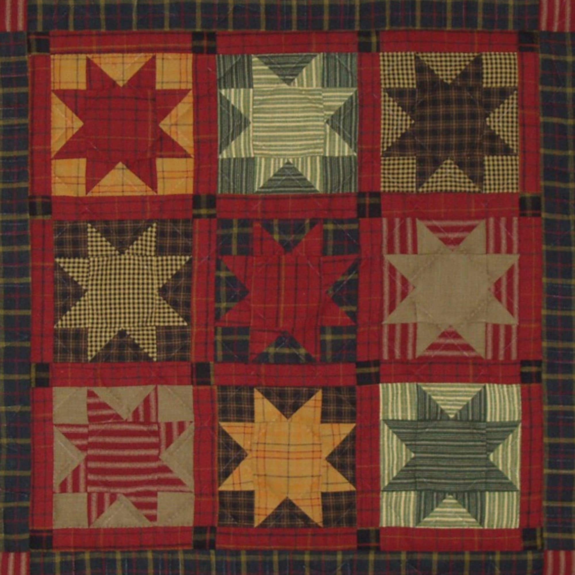 Homespun Stars Quilt Pattern by Rachel's of Greenfield | Wall Quilt ...