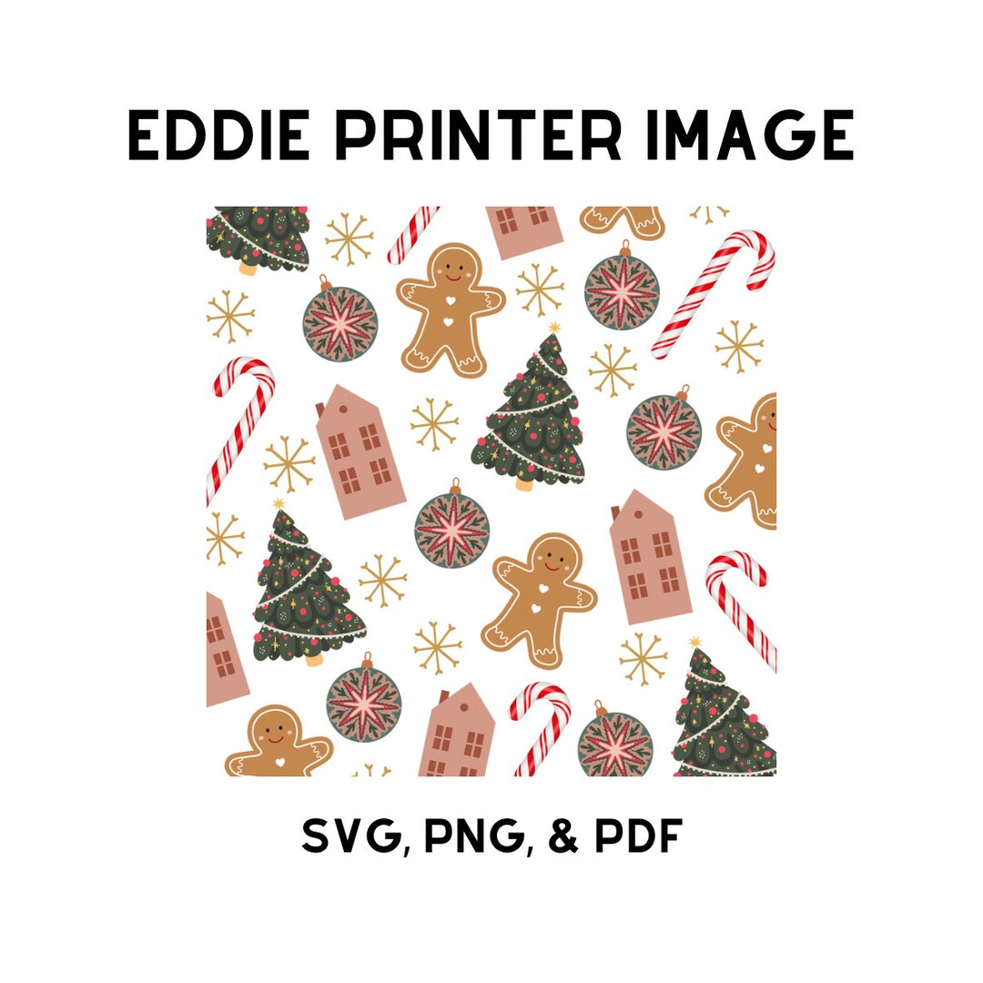 Christmas Cookie Pattern for Eddie Printer: Holiday Print (digital ...