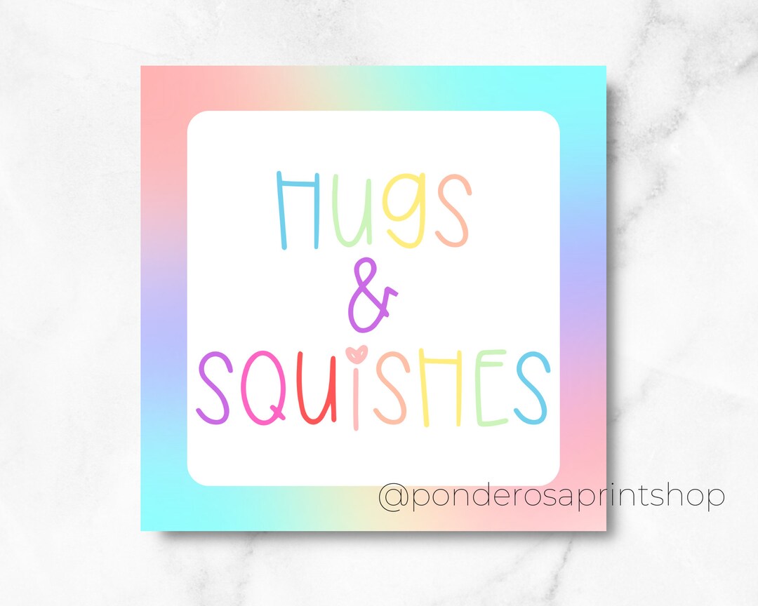 Hugs and Squishes Squishmallow Valentines 2.5 Square Happy Valentines ...