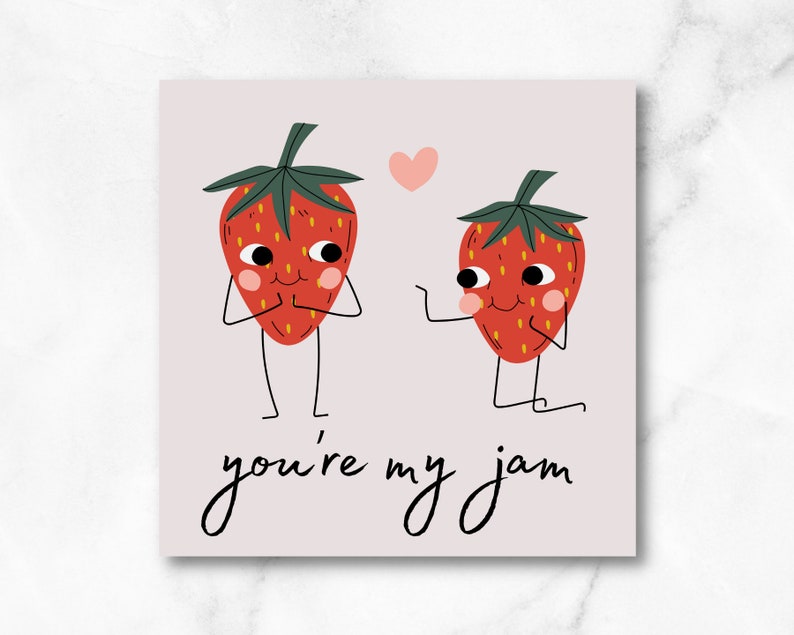 You're My Jam Punny Valentine's Day Cookie Tag 2.5 - Etsy