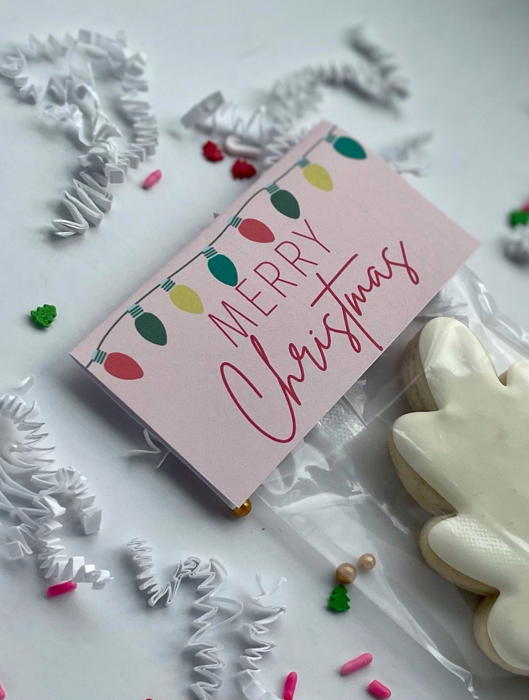 Printable Merry Christmas Bag Toppers: Cookie Favor Tags (PDF) - Etsy