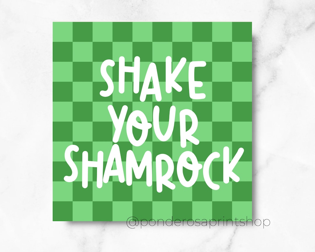 St. Patrick's Day Print, Shake Your Shamrock Mcdonalds Shake Cookie Tag ...