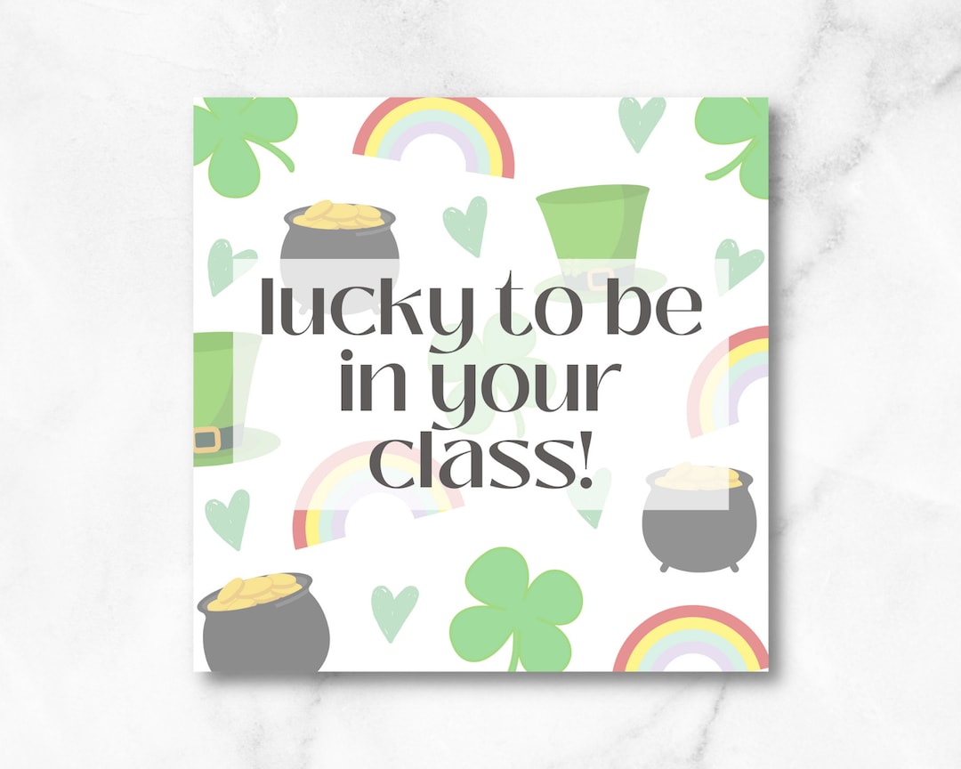 St. Patrick's Day Print, Teacher Gift, Im Lucky, Happy St. Patty's Day ...