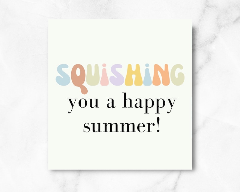 Squishmallow Squishing You A Happy Summer Last Day of School - Etsy