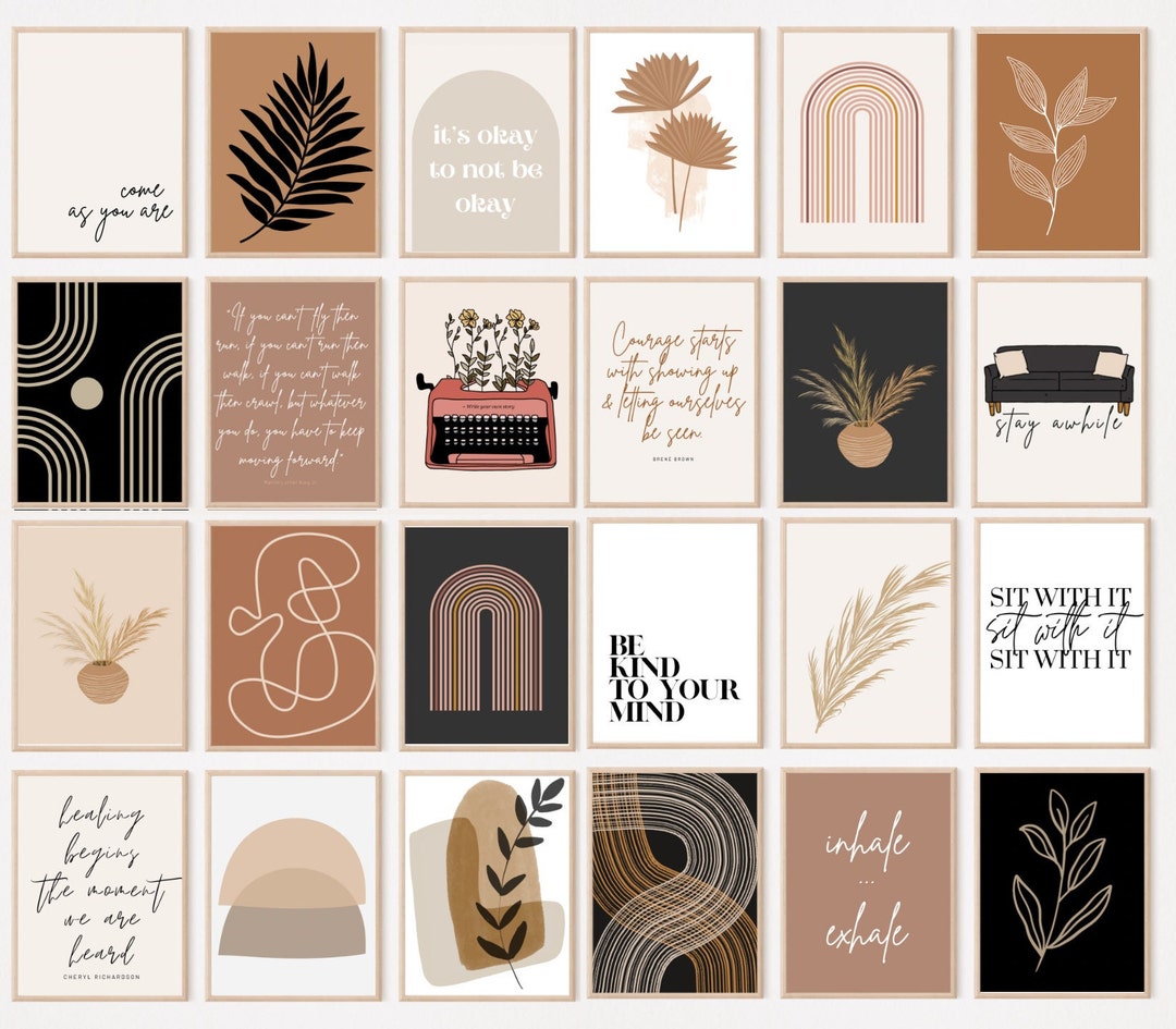Counseling Office Art Prints: Boho Mental Health Decor (digital ...