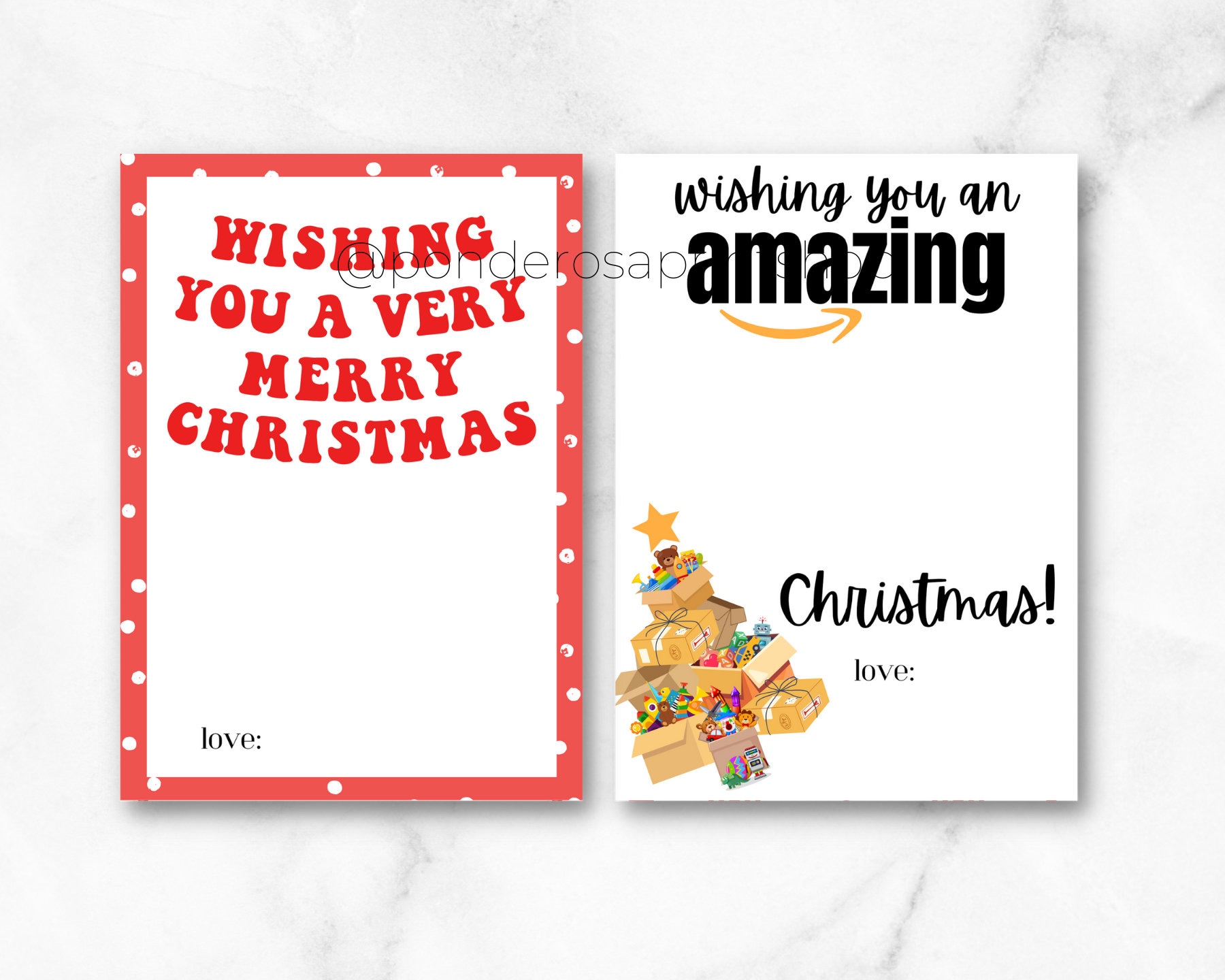 Printable Christmas Gift Card Holders, Cookie Backer Cards (PDF) - Etsy