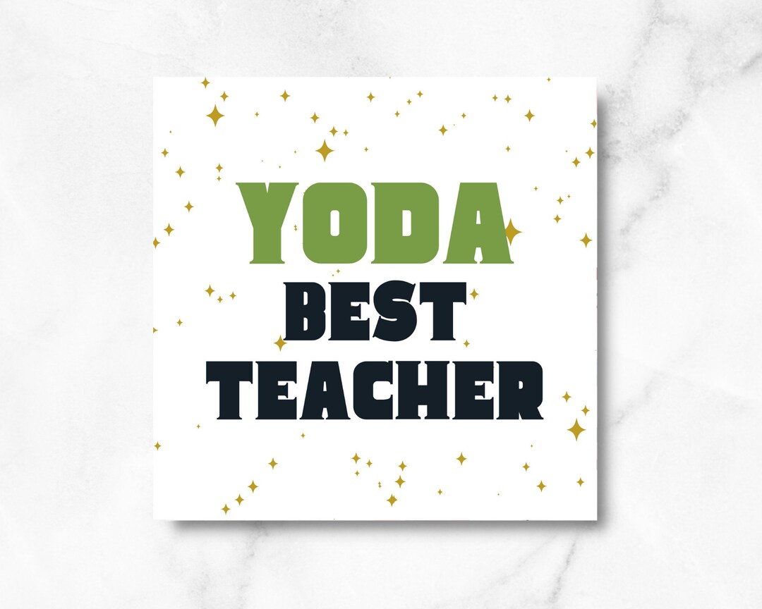 YODA Best Teacher Star Wars Teacher Appreciation Cookie Tag - Etsy