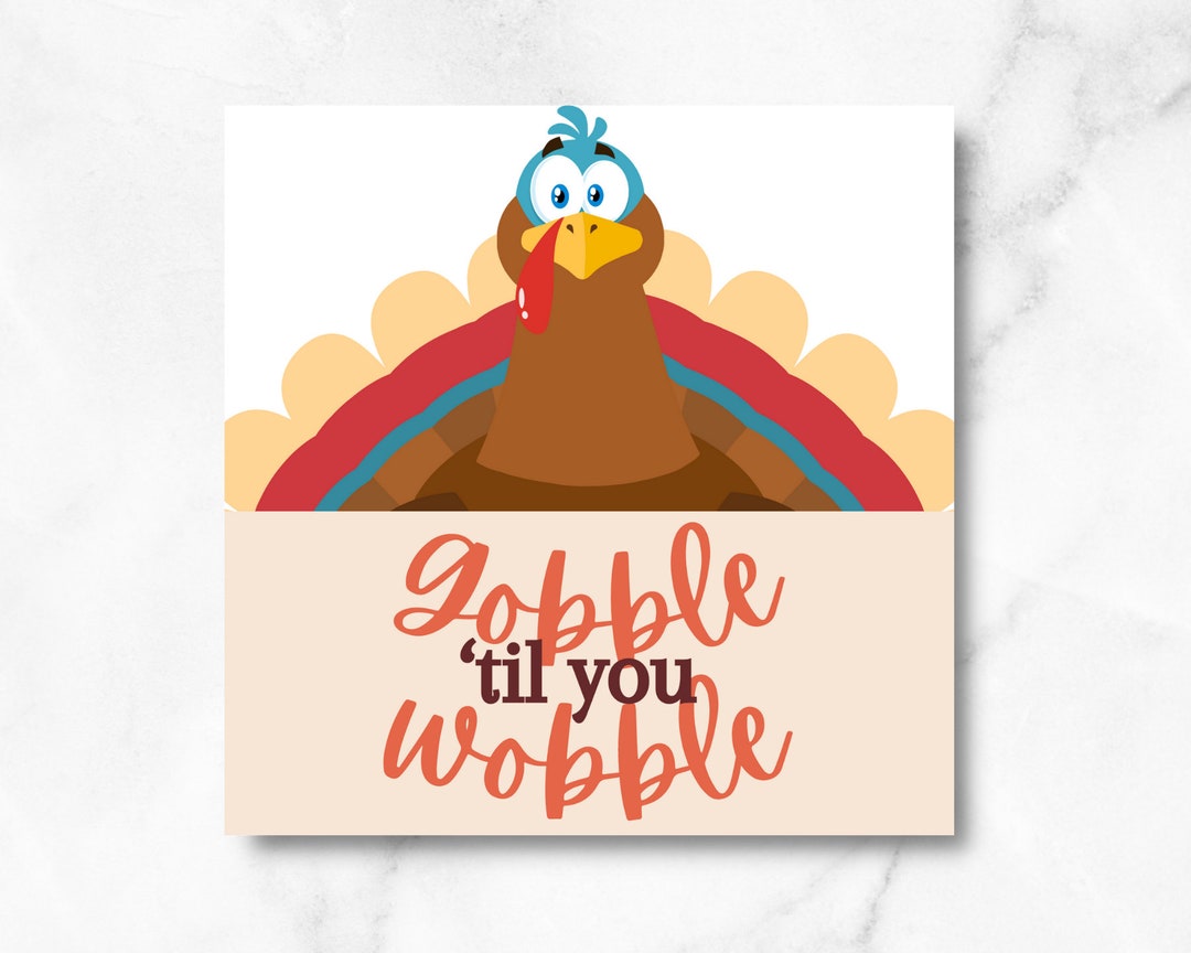 Printable Thanksgiving Cookie Tag: Turkey Design (digital Download) - Etsy