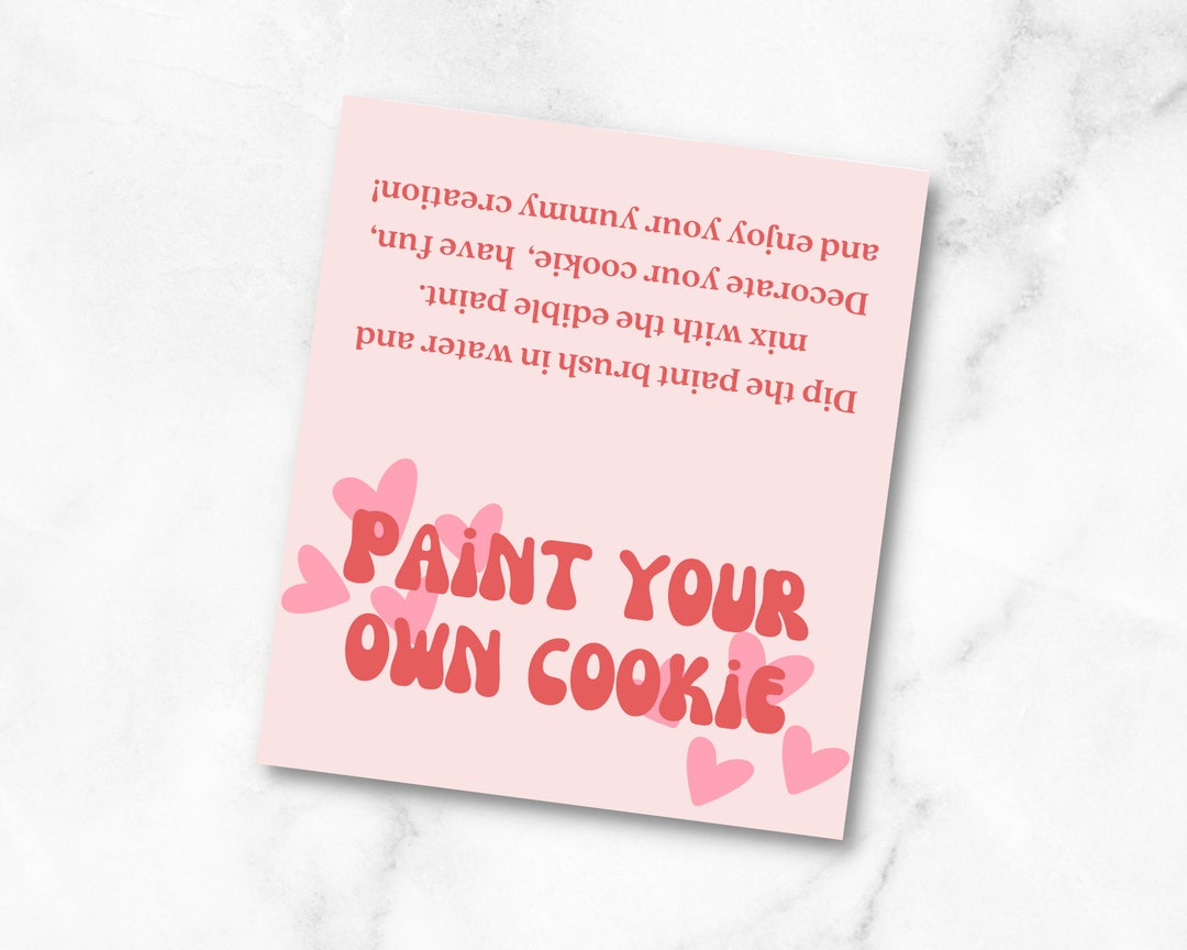 Paint Your Own Cookie Bag Topper, Valentines Day Bag Toppers 3.5" X 4 ...