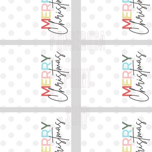 Merry and Bright Christmas Bag Toppers 3.5" X 4", 3", 4" and 5" Bag ...