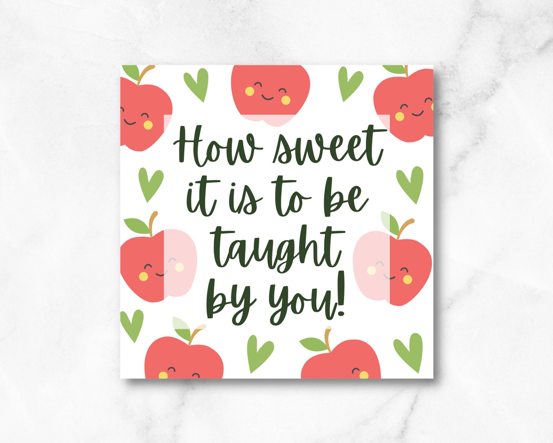 Teacher Appreciation Tag How Sweet It is to Be Taught by You - Etsy