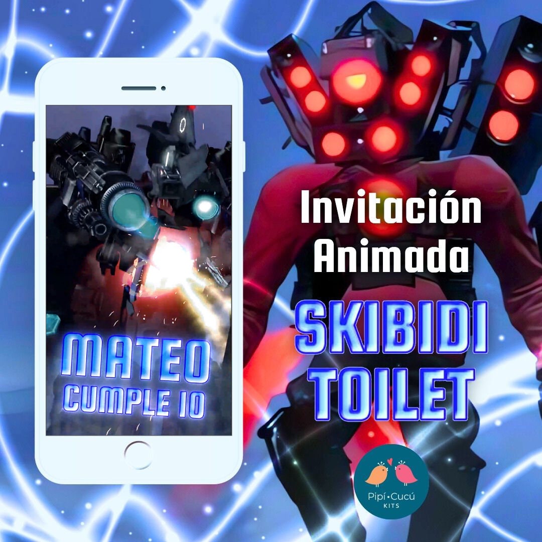 Animated Invitation Video Skibidi Toilet - Etsy