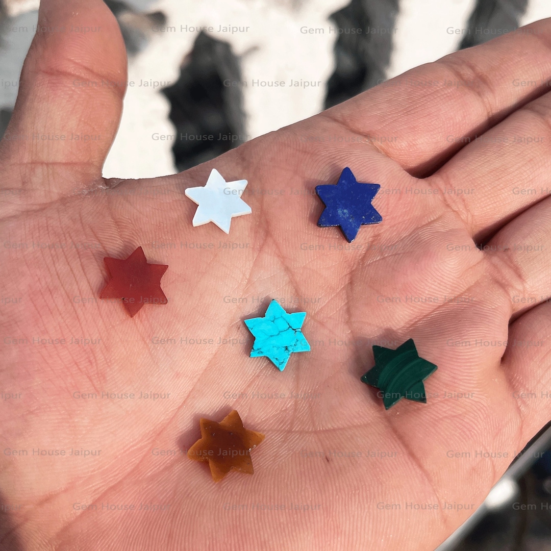 Natural Star Shape Flat Gemstones for Jewelry Making, Lapis Lazuli ...