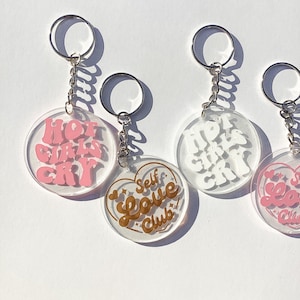 Self Love Acrylic Keychain Valentine / Galentine Themed Keychains Hot ...