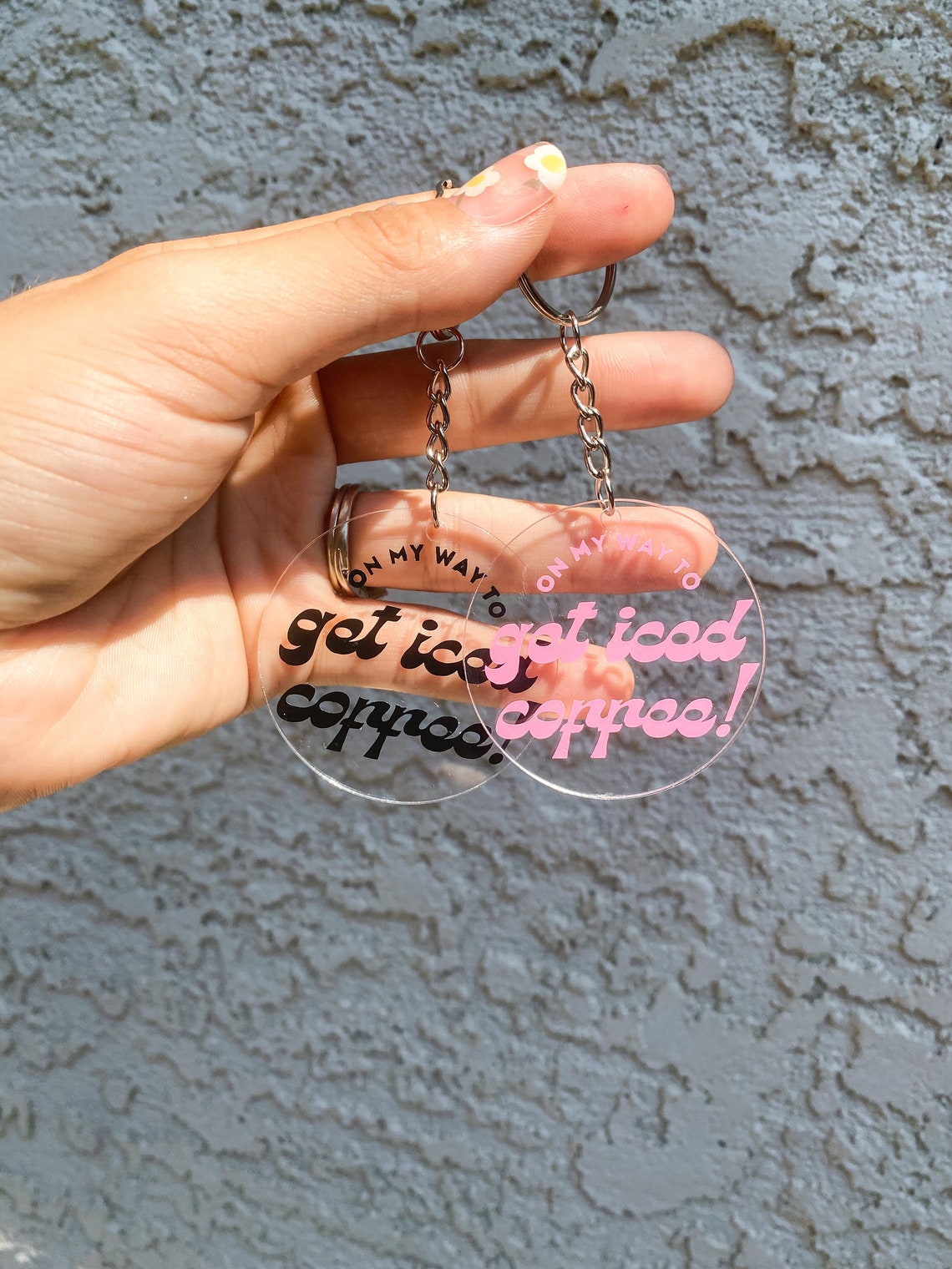 Iced Coffee Acrylic Keychain Coffee Lover Keychain Retro - Etsy