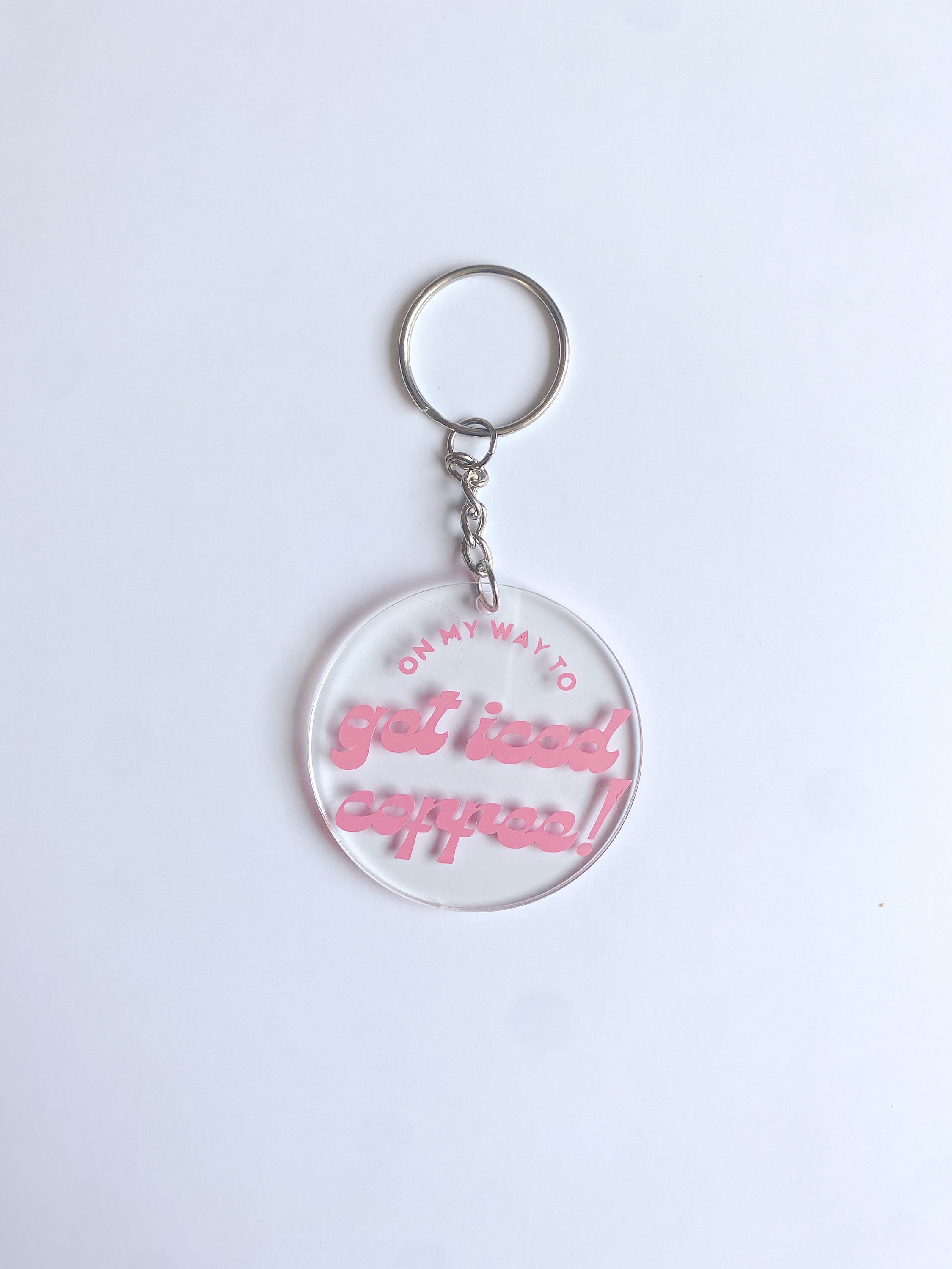 Iced Coffee Acrylic Keychain Coffee Lover Keychain Retro - Etsy