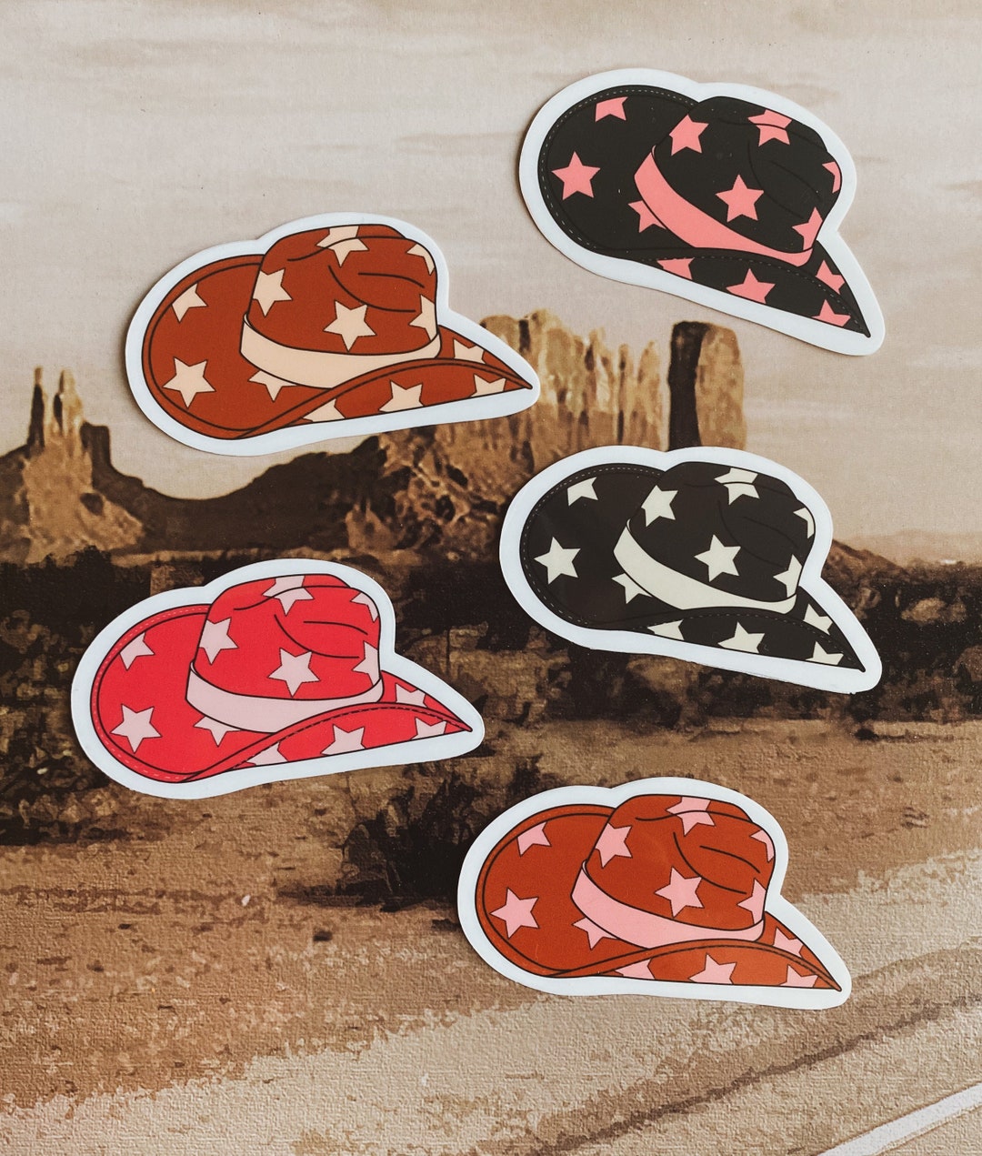 Cowboy Hat Stickers | Cowgirl Hat Stickers | Western Aesthetic Stickers ...