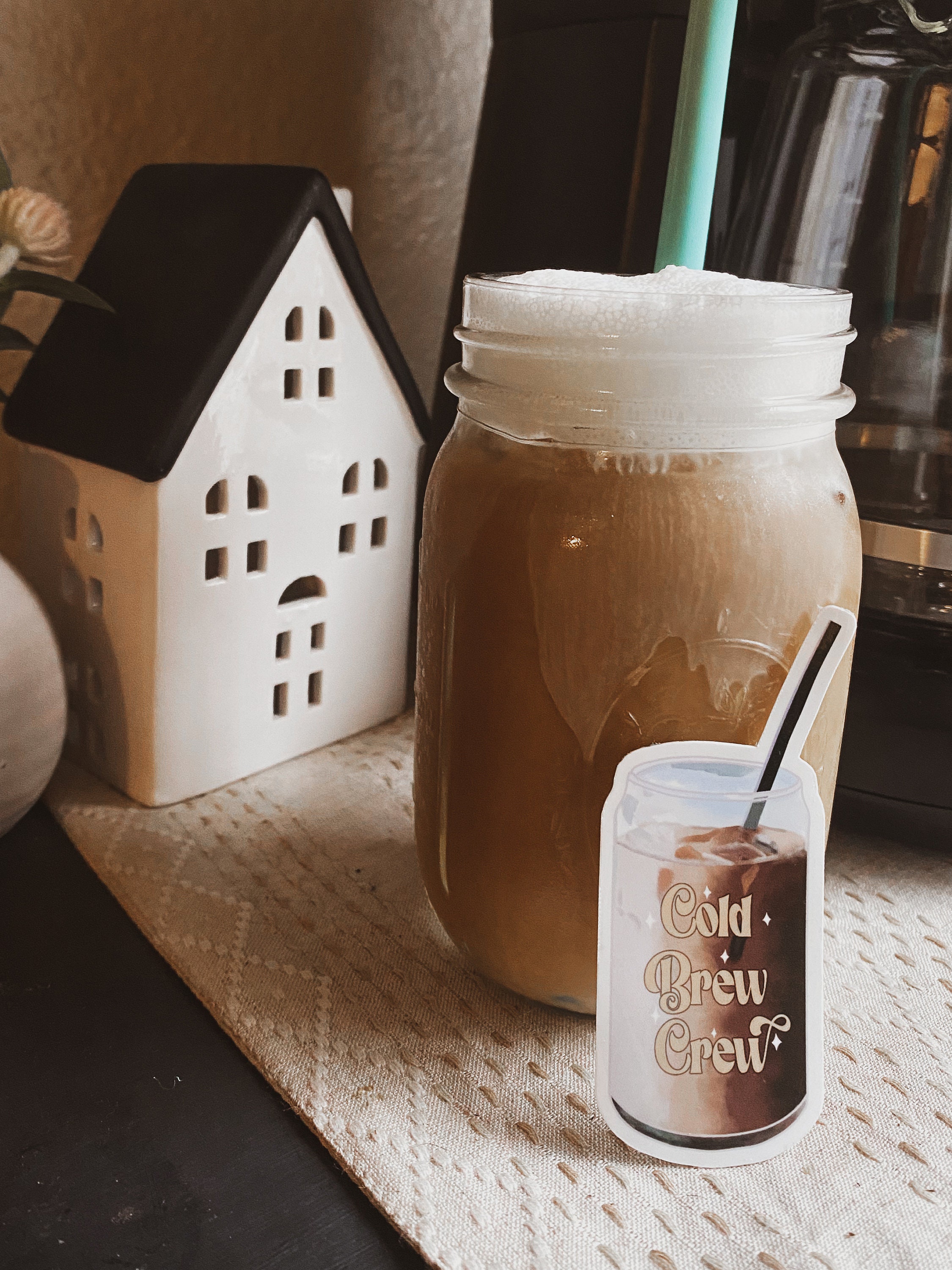 Cold Brew Coffee Sticker Cold Brew Crew Coffee Lover Iced | Etsy