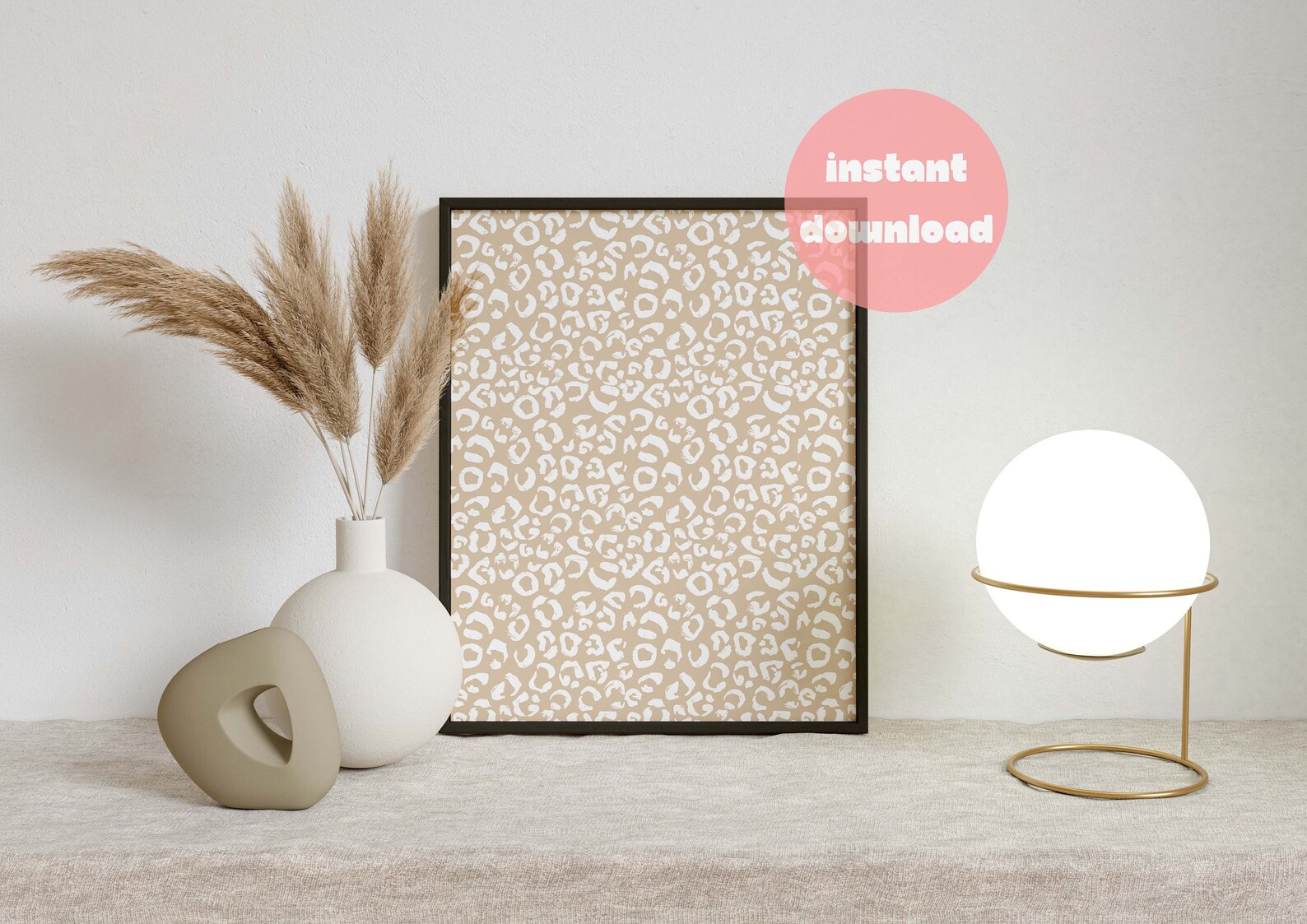 Neutral Cheetah Print | Boho Wall Art (digital Download) - Etsy