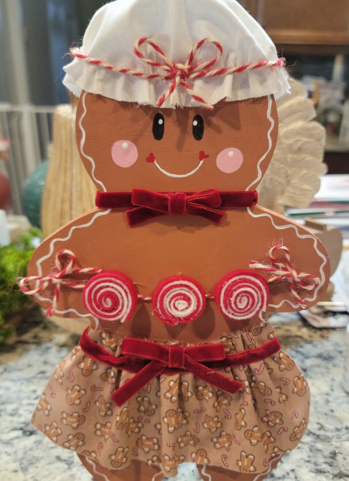 Hand-painted Free-standing Wooden Gingerbread Girl - Etsy