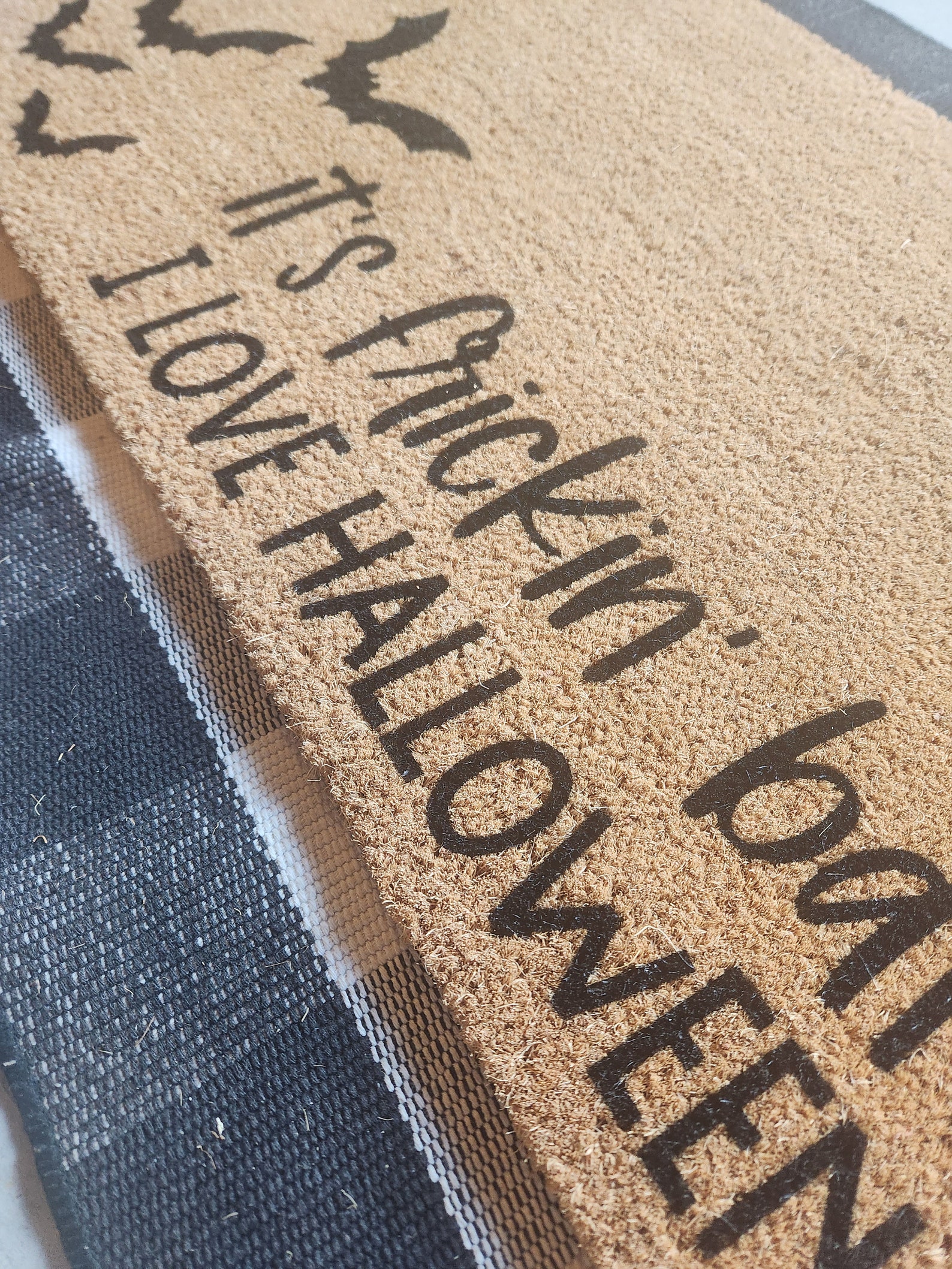 Its Frickin Bats I Love Halloween Doormat, Batty Doormat, Funny ...