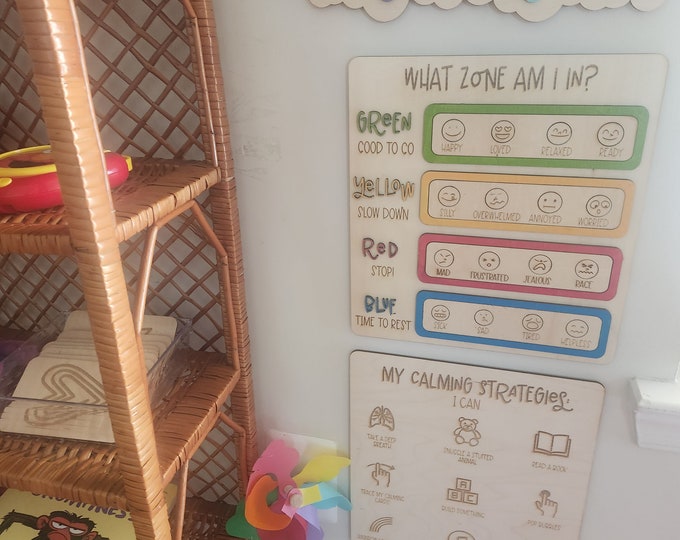 Calm Down Corner Sign Bundle, Take a Breath, What Zone Am I in Sign ...