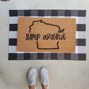 Jump Around Doormat, Wisconsin Badgers Doormat, Wisconsin Doormat ...