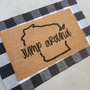 Jump Around Doormat, Wisconsin Badgers Doormat, Wisconsin Doormat ...