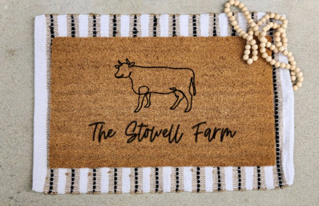 Love You Til the Cows Come Home Doormat, Cow Doormat, Farm Doormat ...