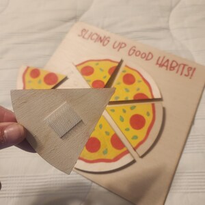 Kids Pizza Slice Wooden Incentive Chart, Pizza Party Pie Chart, Pizza ...