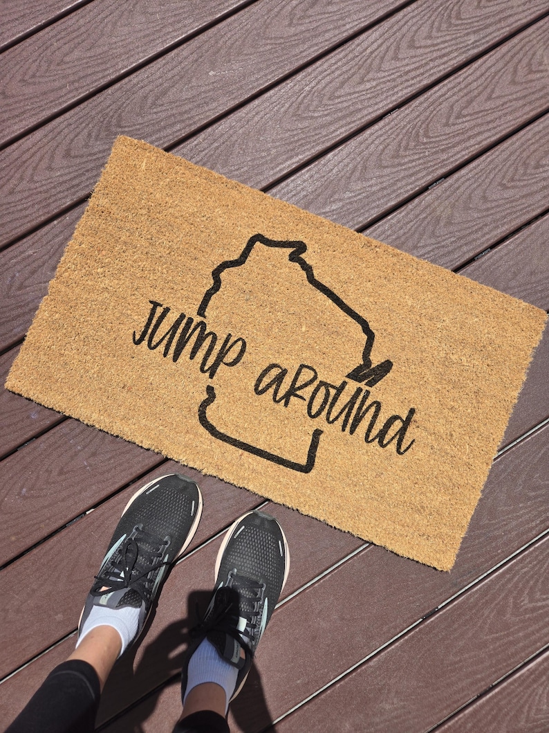 Jump Around Doormat, Wisconsin Badgers Doormat, Wisconsin Doormat ...