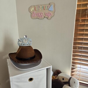 Lets Play Dress up Wood Sign, Kids Playroom Display Sign, Kids Wall ...