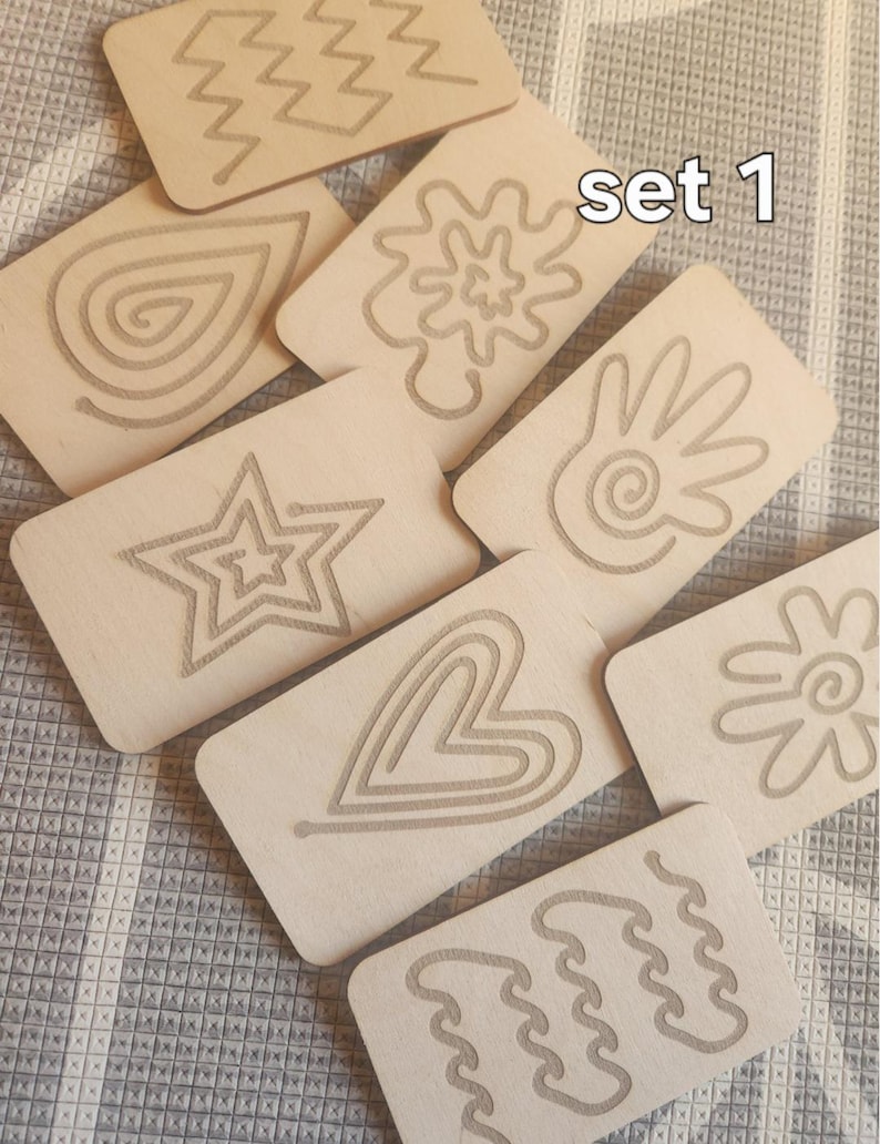 Wooden Finger Tracing Calm Down Cards, Calm Down Corner Tracing Tools ...
