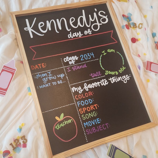 First Day Chalkboard - Etsy