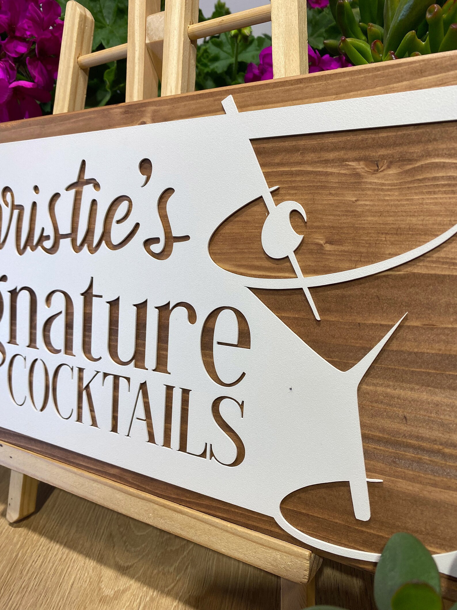 Custom Bar Name Sign Home Bar Sign Family Cocktail Name - Etsy