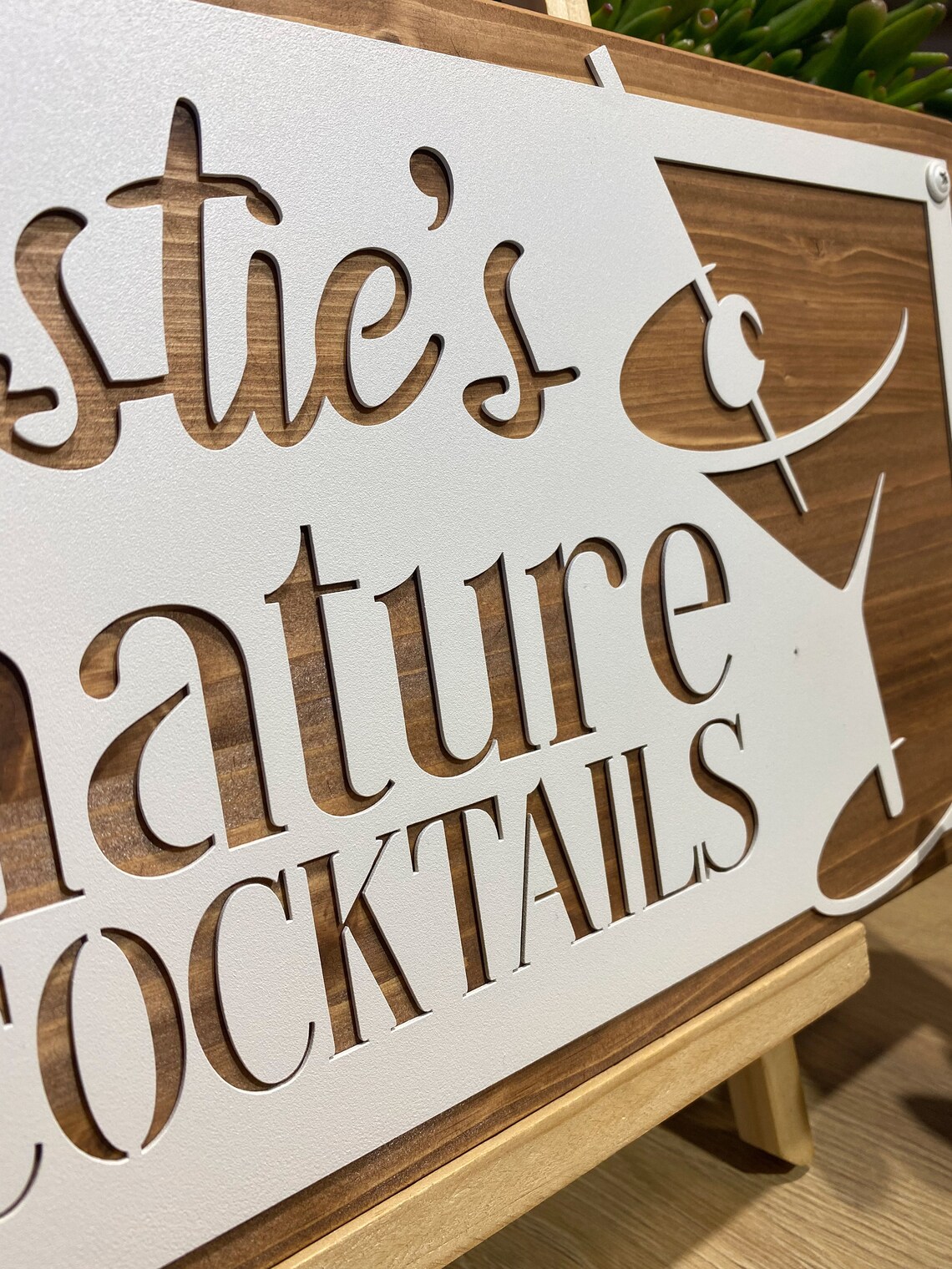 Custom Bar Name Sign, Home Bar Sign, Family Cocktail Name Sign ...