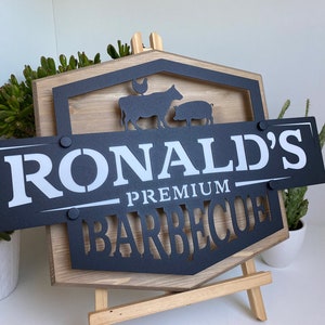 Personalized BBQ Sign, Backyard BBQ Sign, Custom BBQ Sign, Personalized ...
