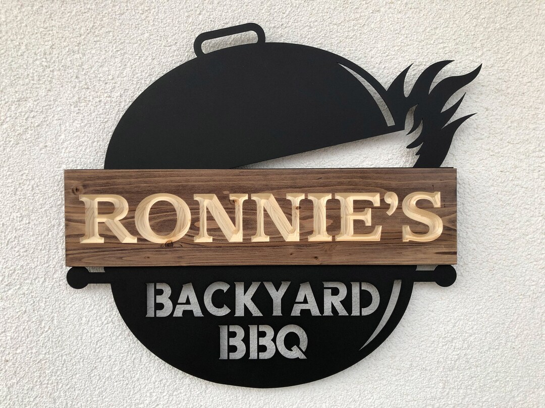 Personalized BBQ Sign, Custom Backyard BBQ Sign, Housewarming Gift ...