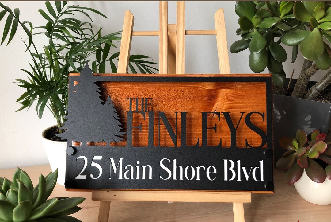 Personalized 3D Family Name and Address Sign for Wedding Gift ...